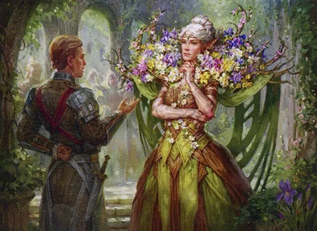 Green white token - Commander (Queen Allenal of Ruadach)